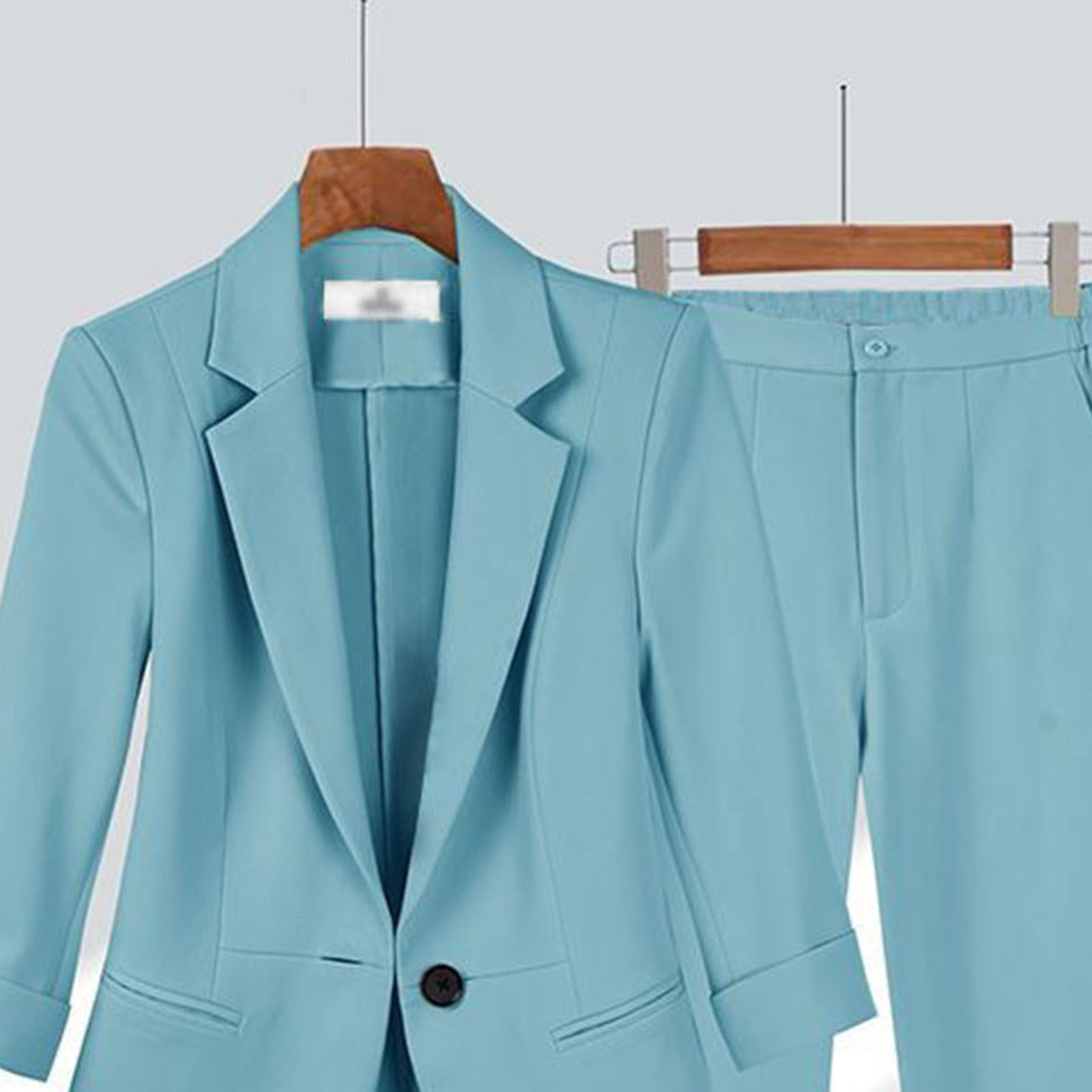 Novo Terno Simples De Cor Sólida De Tamanho Grande E Elegante Fino De ...