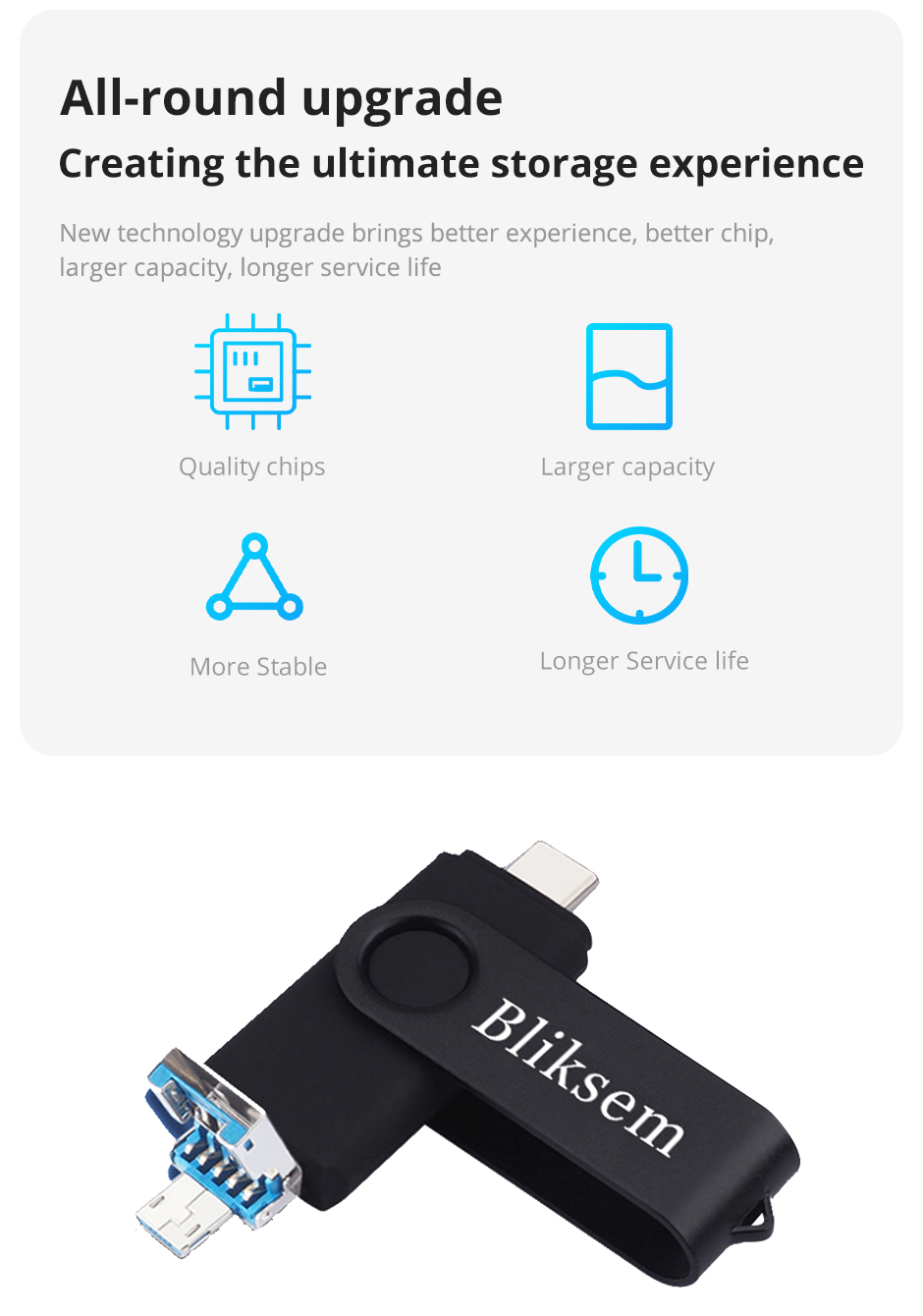Bliksem Original TYPE-C Pen Drive 32GB 16GB 8GB 64GB OTG Memória USB ...
