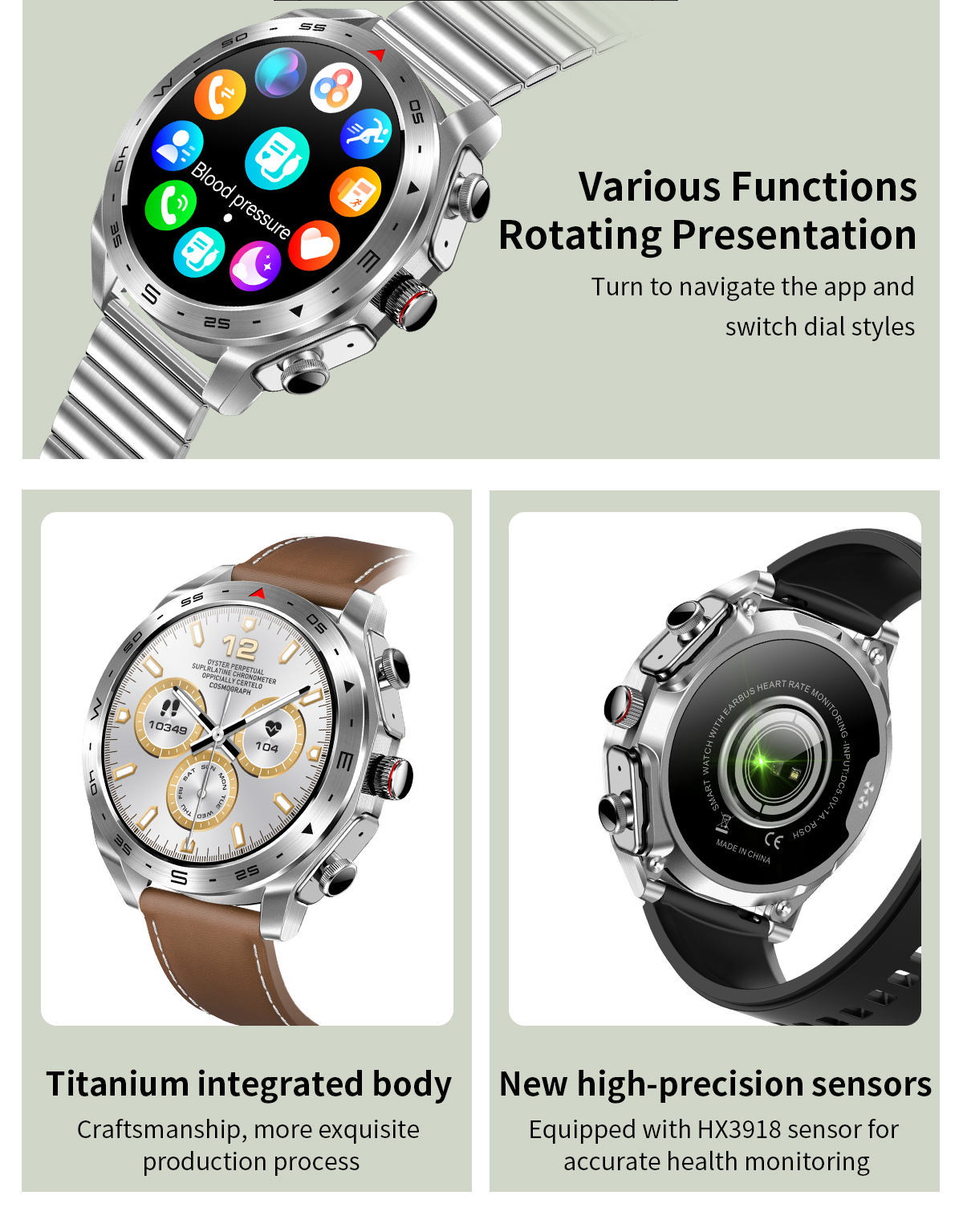 T95 Headset Smart watch With Earbuds TWS Bluetooth Call Music Control ...