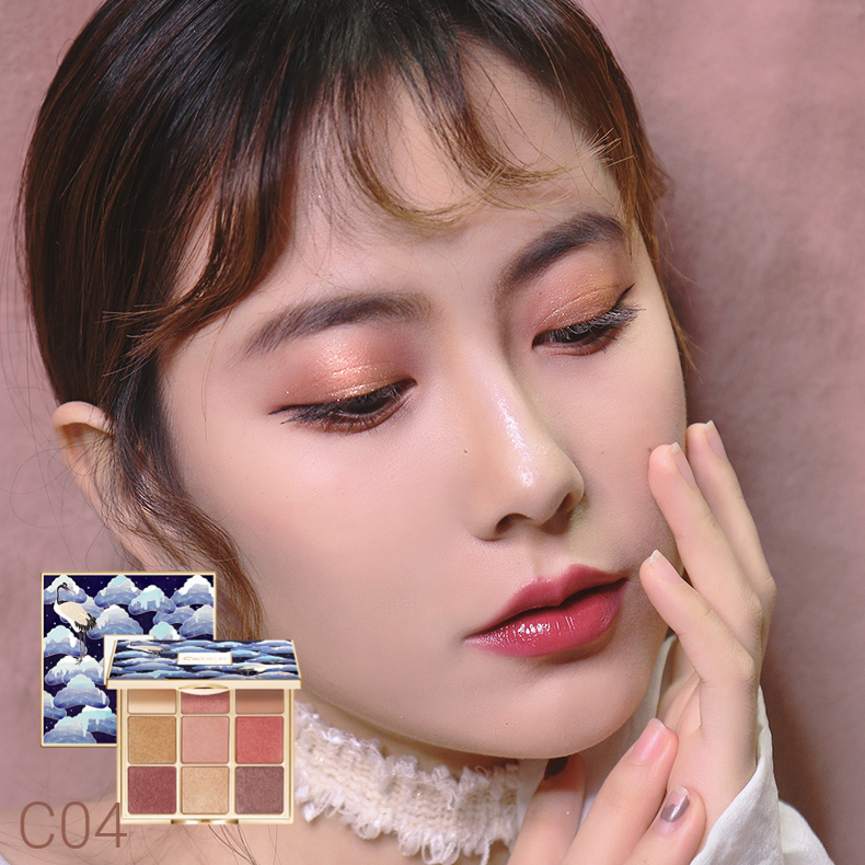 CATKIN 9 Cores Paleta De Sombras Glitter O Dia Todo Textura Suave Fácil De Aplicar Sombra De ...