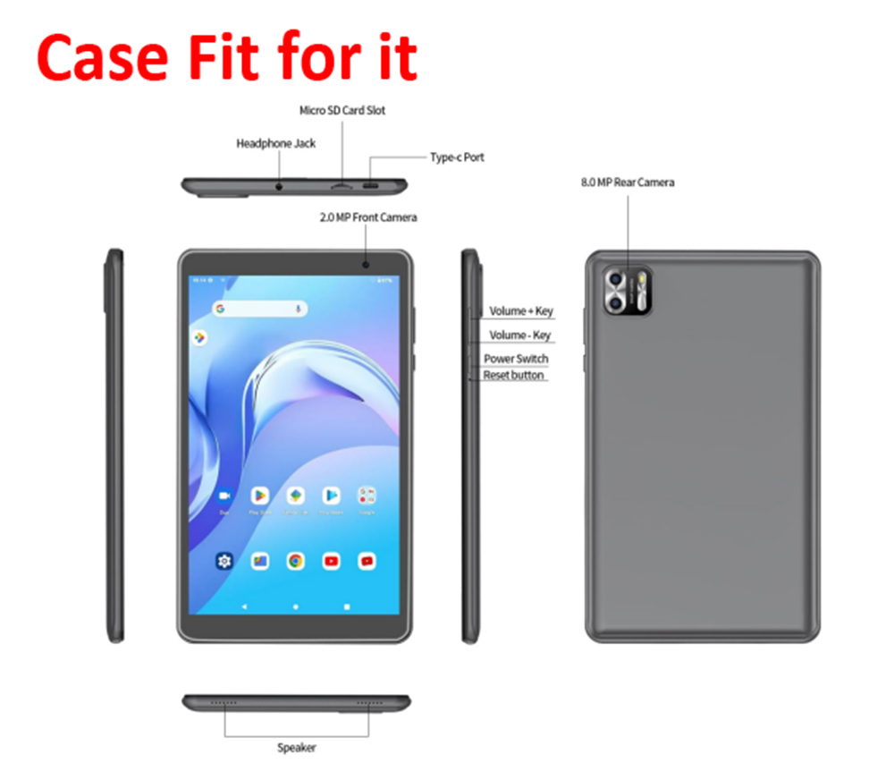 Para Pritom Tab 8 8.0 Polegadas Tab8 Plus 8 " Tablet Android 13 L8 ...