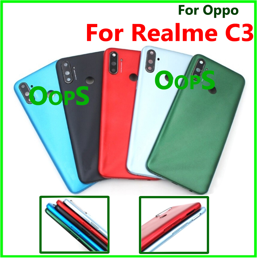 Carcaça Traseira Para OPPO Realme C3 Tampa Da Bateria Do Telefone Porta ...