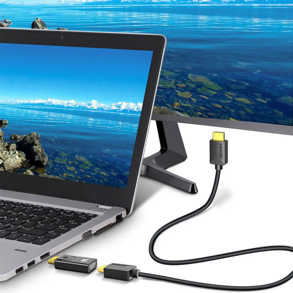 Adaptador conversor 4K 1080P DP para HDMI para PS5, PC, HDTV, Desktop ...