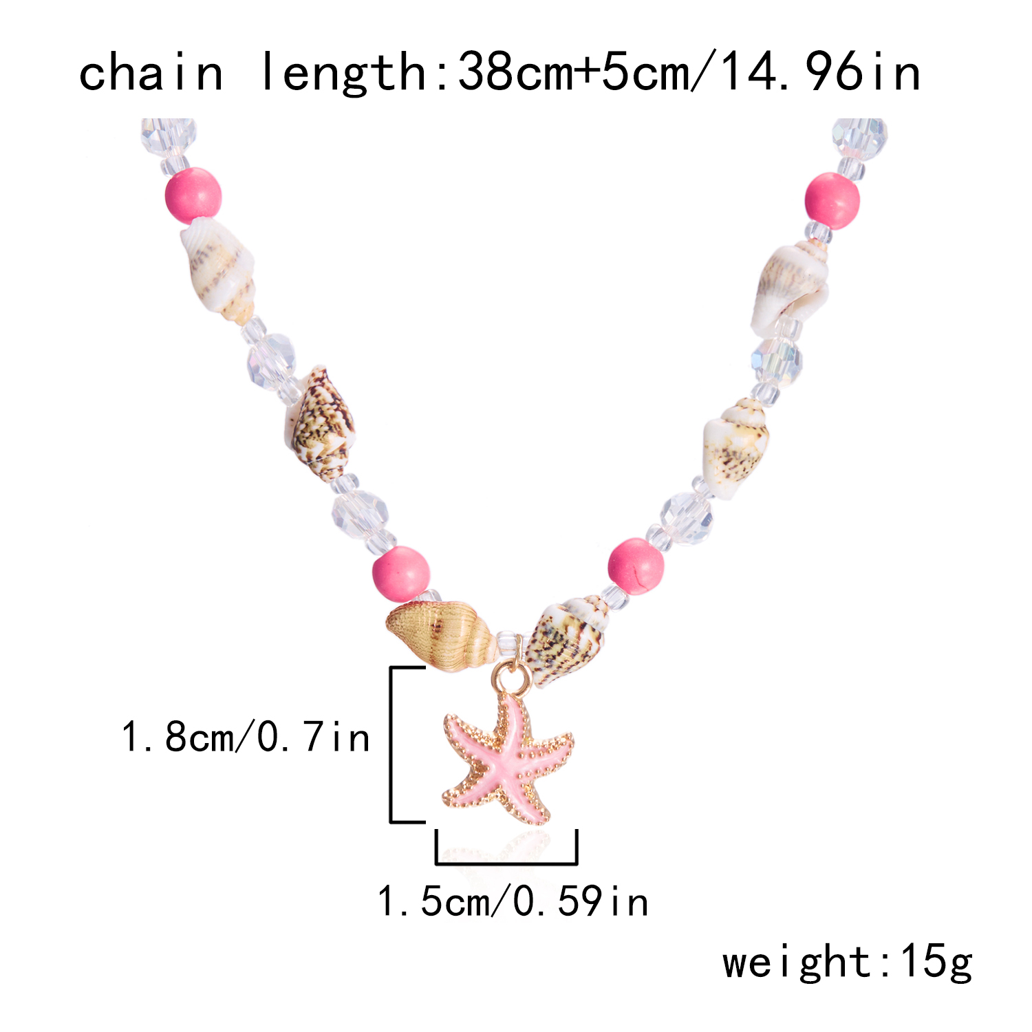 Colares De Praia Feitos À Mão Colar De Conchas Estrela Do Mar Contas ...