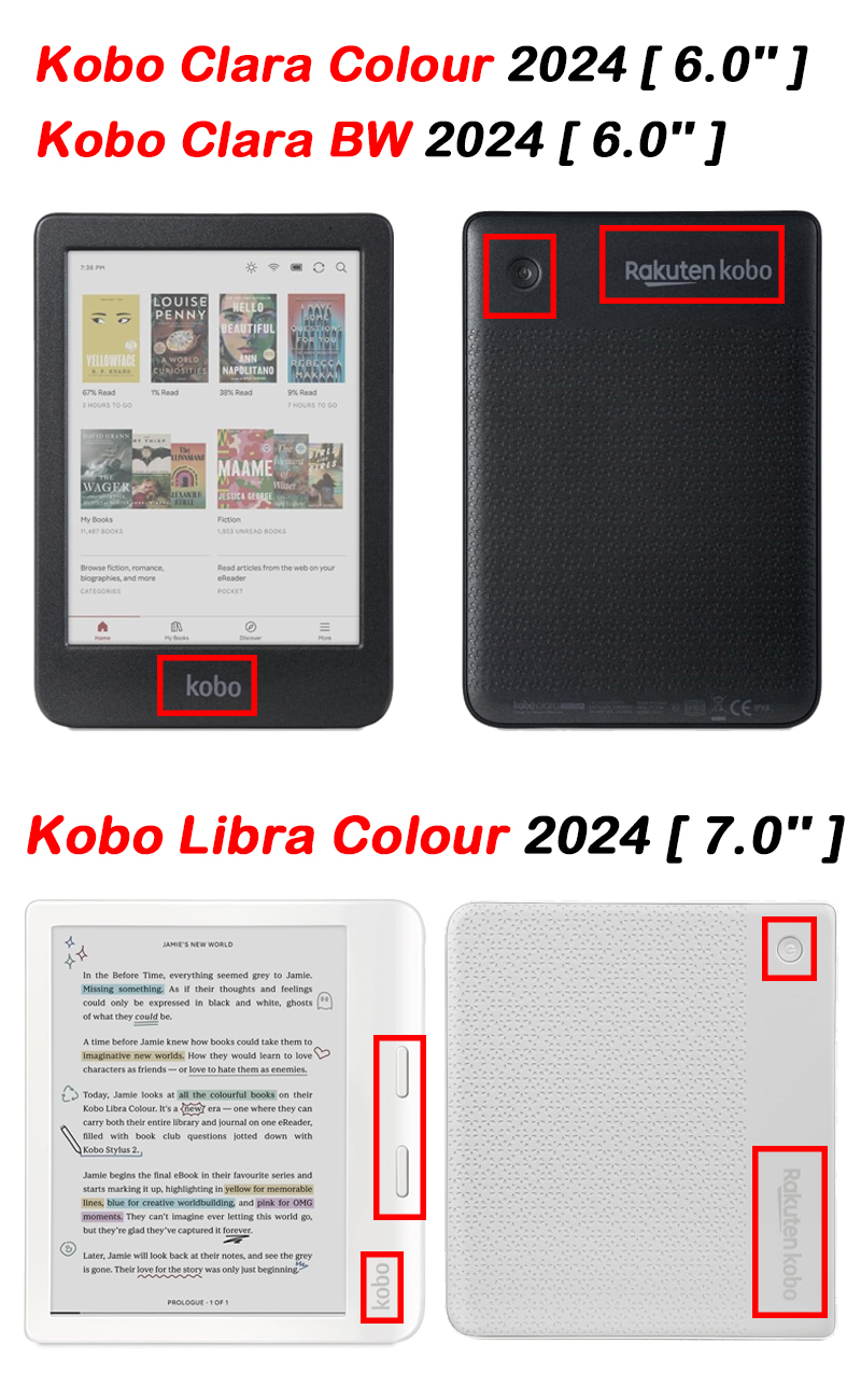 Para Kobo Clara BW Cor 6.0'2024 Concha Transparente Libra 7.0 E-book TPU Capa Macia | Shopee Brasil