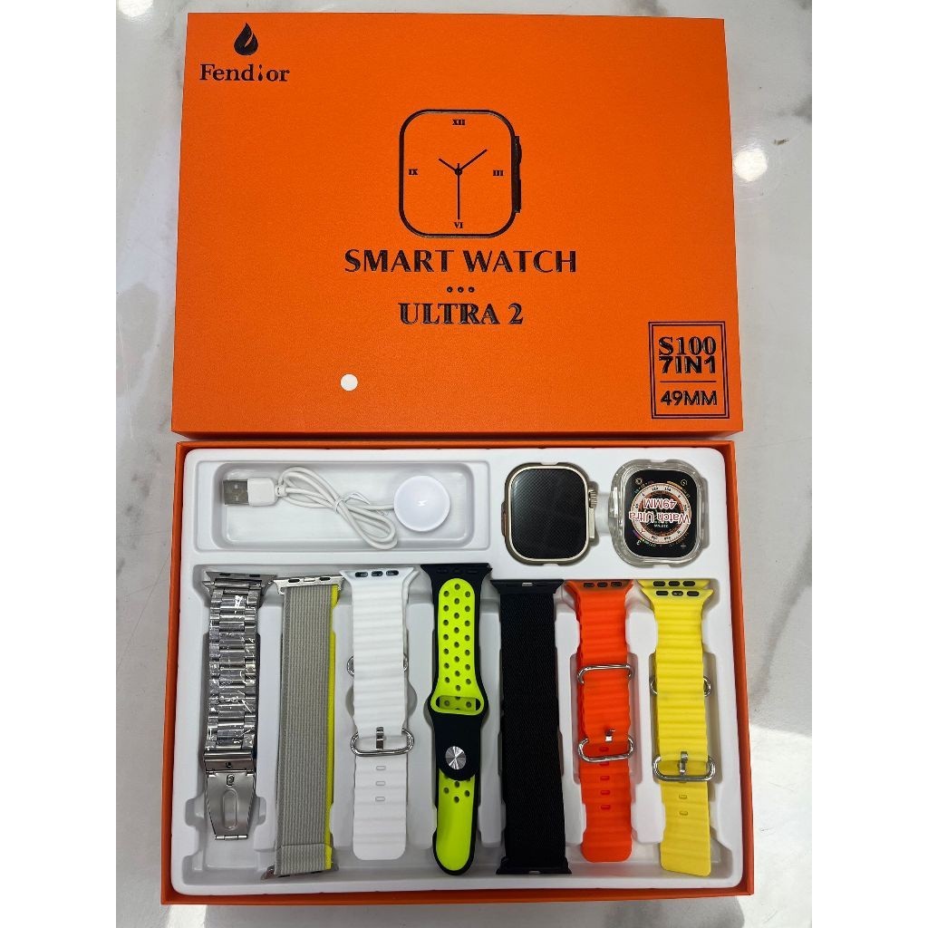 S100 Ultra New Smart Watch 7 In 1 Straps 49mm Full Touch Screen Sport ...