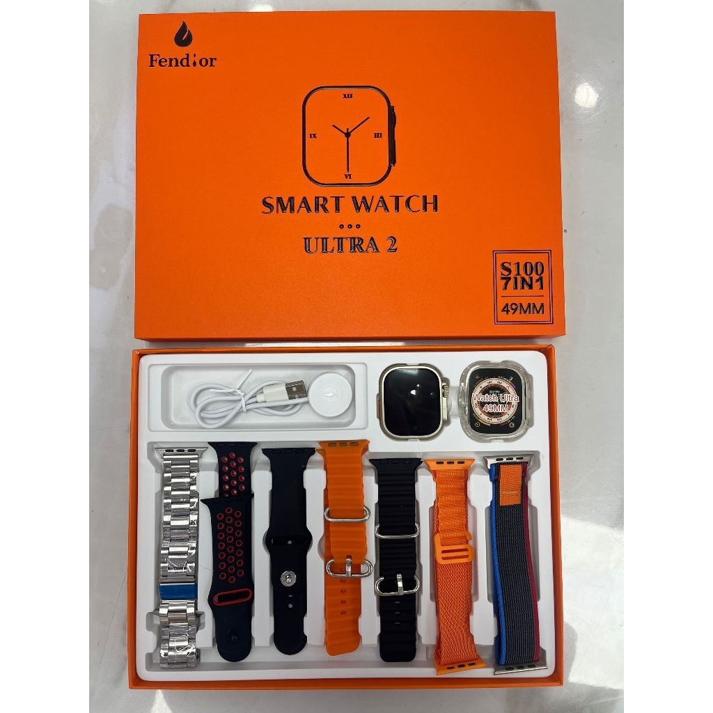 S100 Ultra 2 S9 Novo Smartwatch Relógio Inteligente 7 Em 1 Alças 49mm ...
