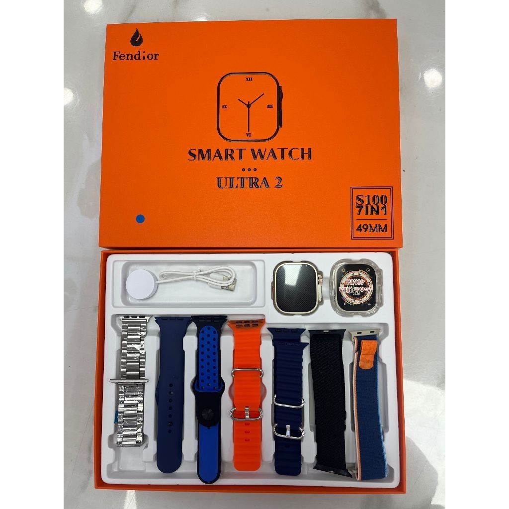 S100 Ultra 2 S9 Novo Smartwatch Relógio Inteligente 7 Em 1 Alças 49mm ...
