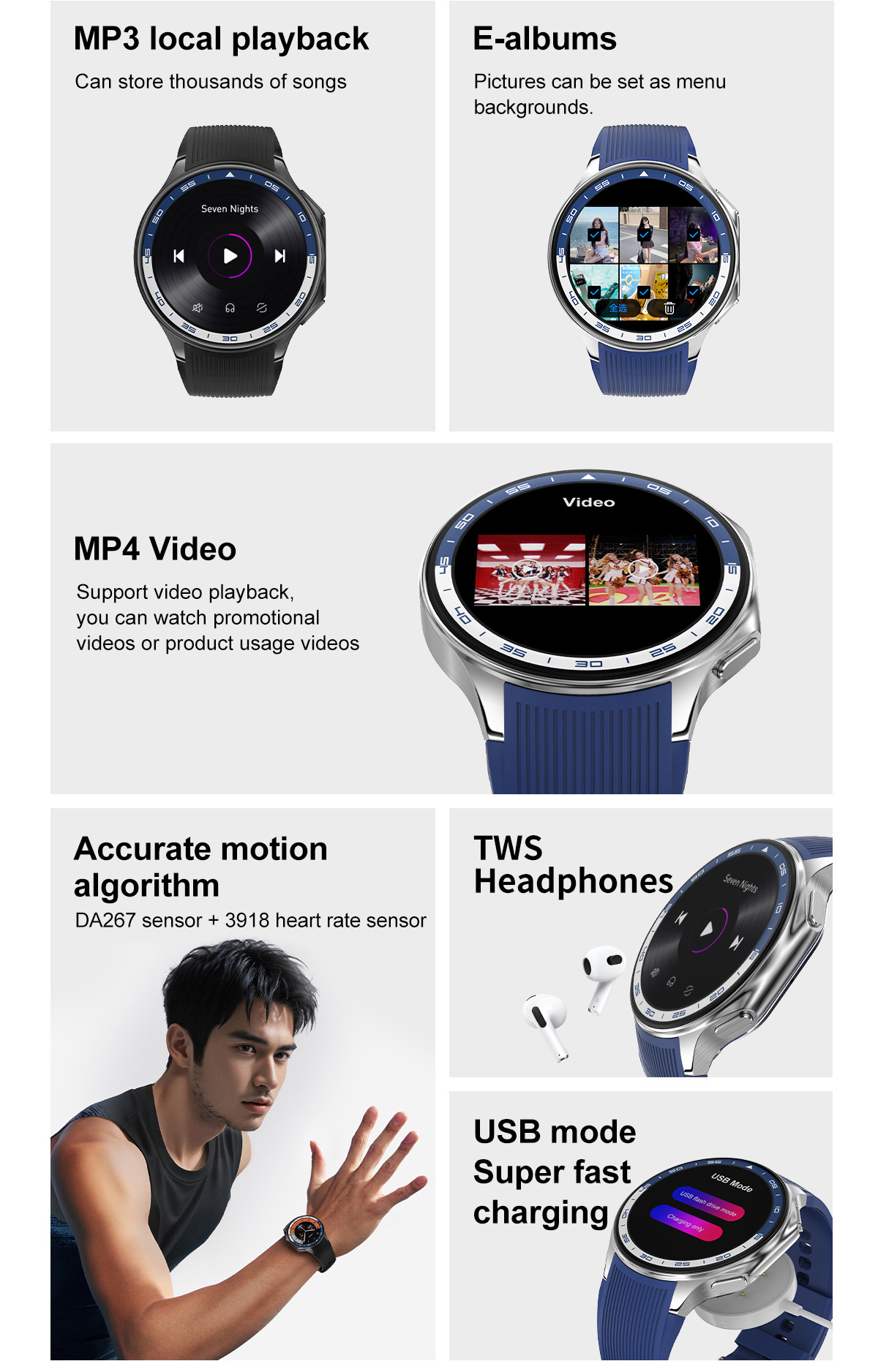 DT Watch X AMOLED 4GB ROM Relógio Inteligente À Prova D'água Homens Mulheres Smartwatch BT ...