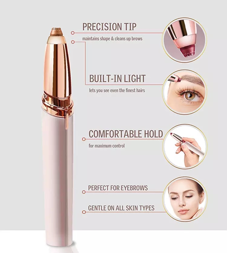 Novo Aparador de Sobrancelhas Elétrico Sem Dor Mini Depilador Presente para Mulheres | Shopee Brasil