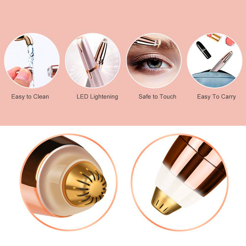 Aparador Elétrico De Sobrancelhas Removedor Sem Dor Mini Depilador | Shopee Brasil