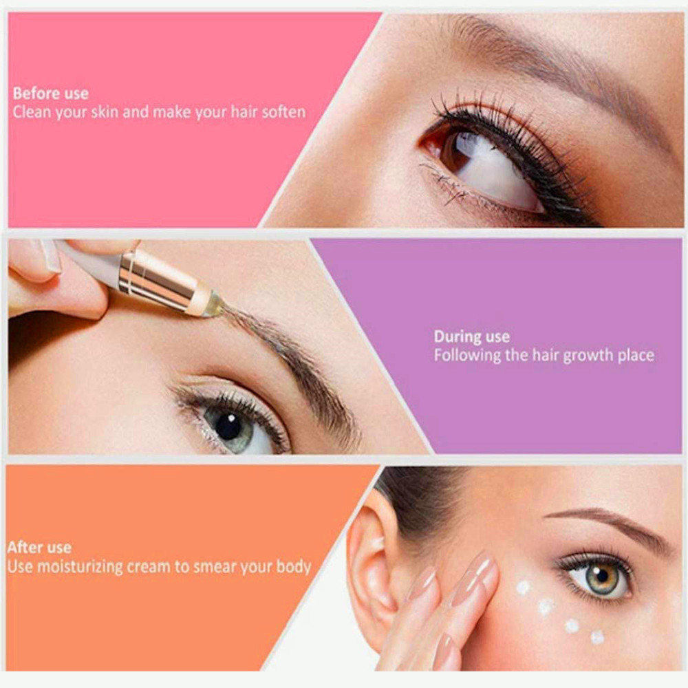 Aparador Elétrico De Sobrancelhas Removedor Sem Dor Mini Depilador | Shopee Brasil