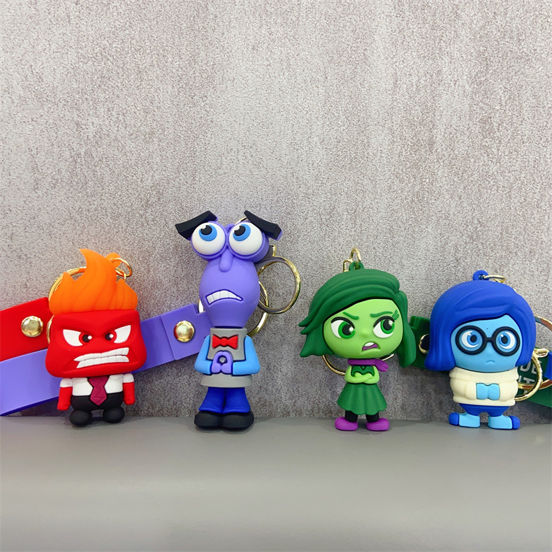 INSIDE OUT Chaveiro Disney Sadness Anxiety Fear Anger Disgust Joy Envy ...