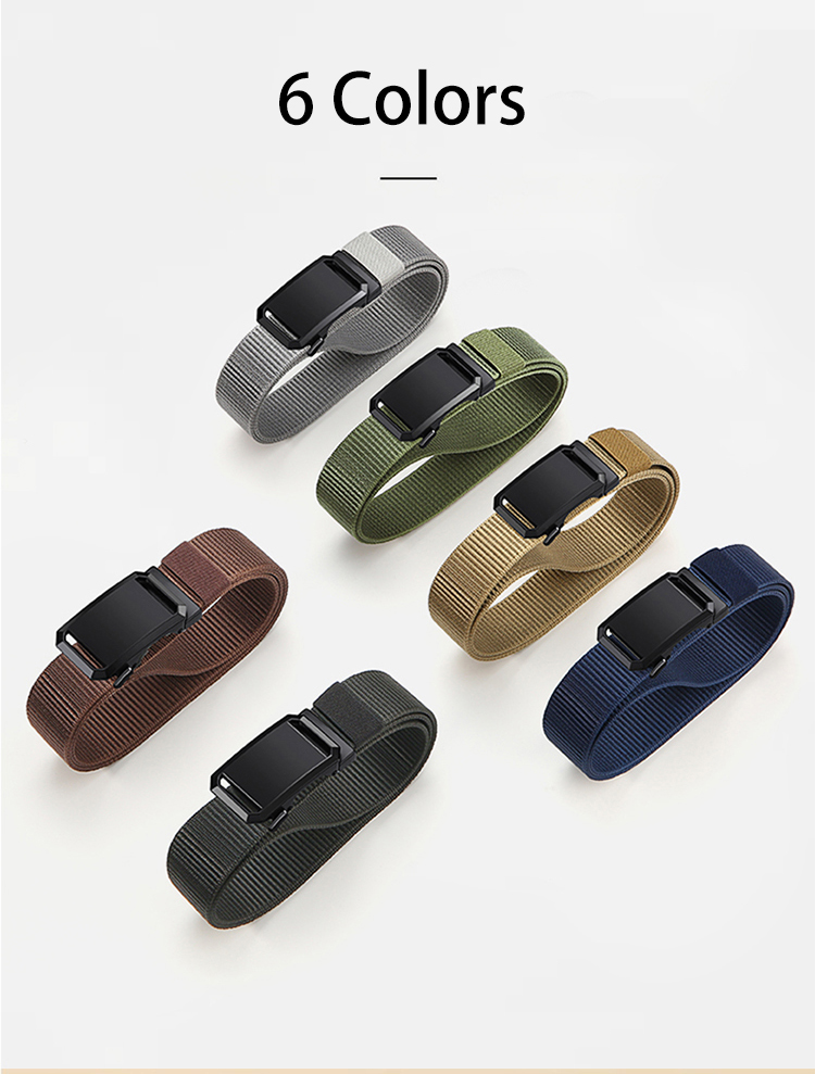 Cinto Elástico Espesso Masculino – POM Com Fivela Plana , Lona Durável ...