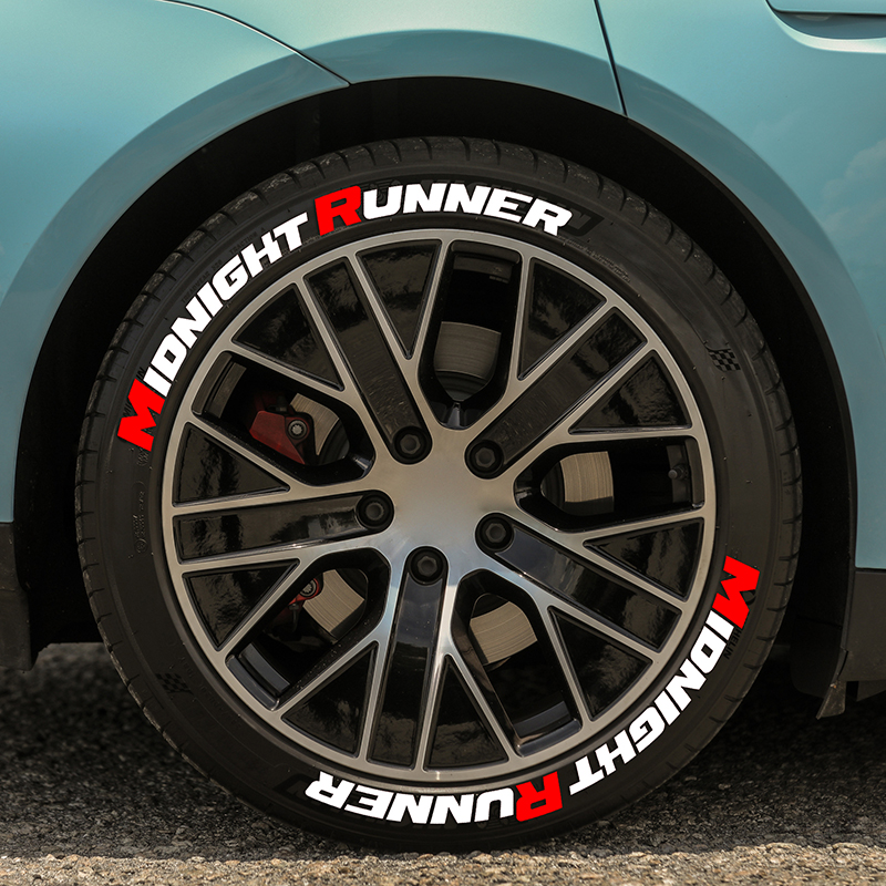 2 P CS Adesivo De Pneu De Carro MID NIGHT RUNNER Stiker Tayar Kereta ...