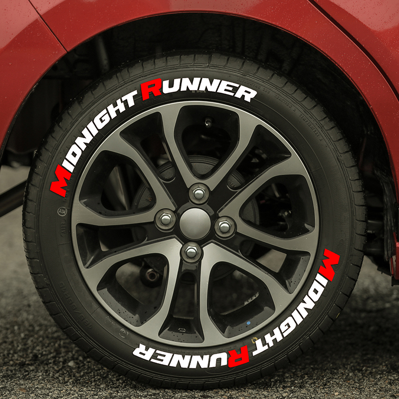 2 Autocolante PCS Para Pneus MIDNIGHT RUNNER Stiker Tayar Kereta Tipo ...