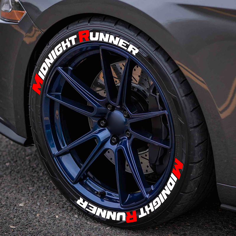 2 Autocolante PCS Para Pneus MIDNIGHT RUNNER Stiker Tayar Kereta Tipo ...