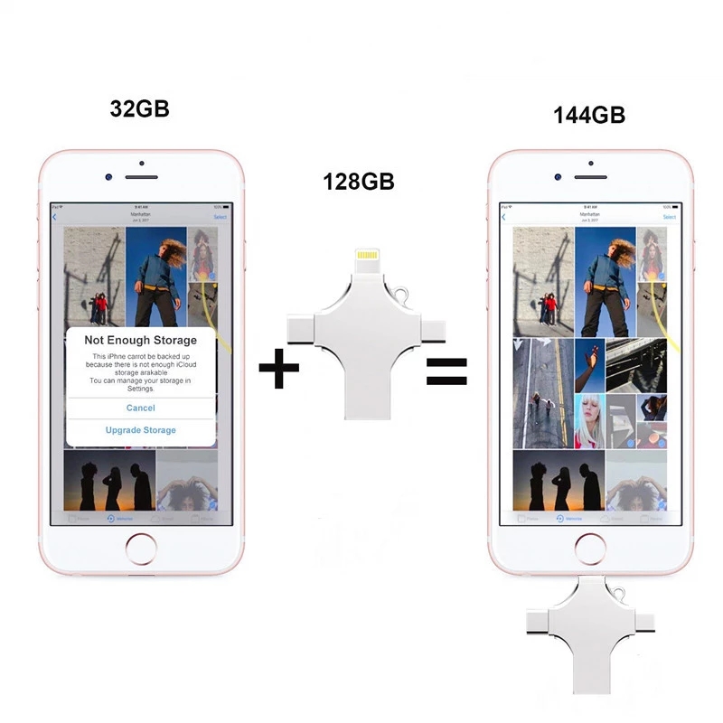 Unidade Flash Original Y-Disk 4 Em 1 USB OTG Pendrive Thumb Drive ...