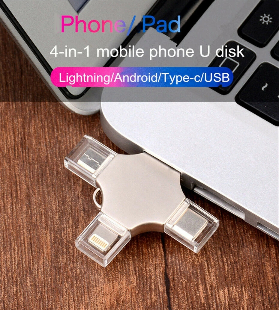 Unidade Flash Original Y-Disk 4 Em 1 USB OTG Pendrive Thumb Drive ...