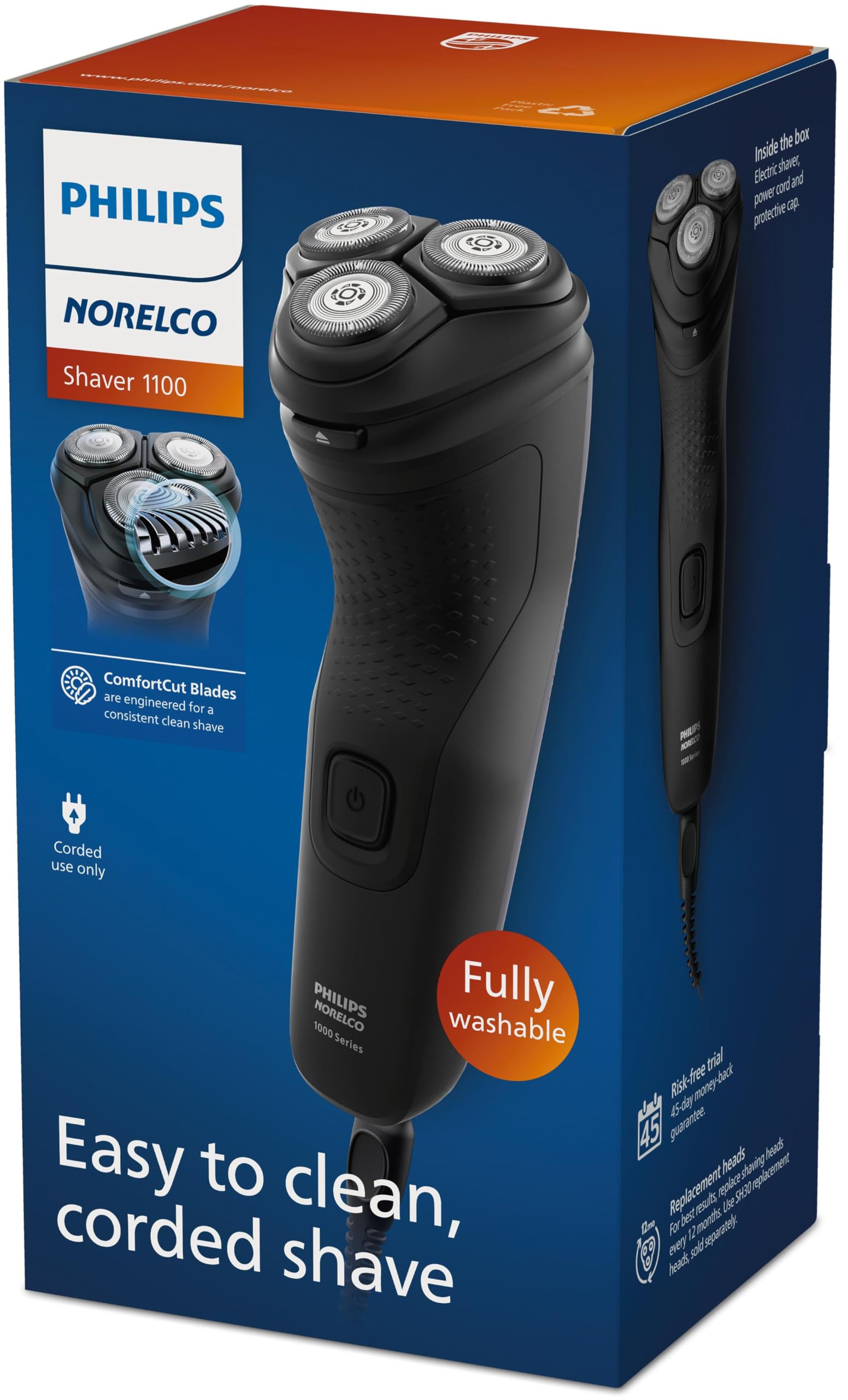 Barbeador elétrico Philips S1010 Barbeador elétrico masculino Faca de ...