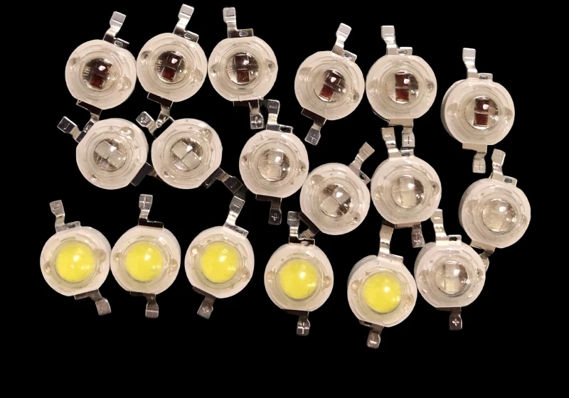 10pcs 1W 3W 5W Lâmpadas LED De Alta Potência Diodos Full Watt Branco ...