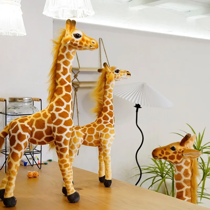 Novo gigante girafa pelúcia brinquedos bonito recheado animal macio girafa boneca presente de ...