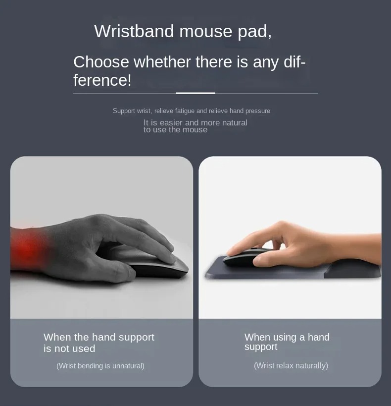 Protetor de Pulso Mouse Antiderrapante Silicone para Menina e ...