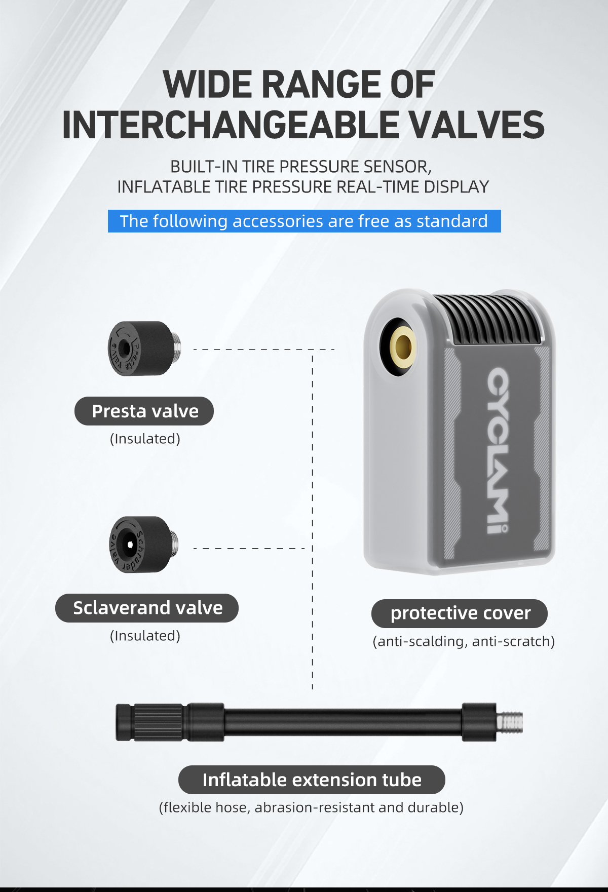 CYCLAMI A2 MAX 150 PSI Display Digital Mini Bomba Elétrica Bicicleta Portátil Inflador De Ar Sem ...
