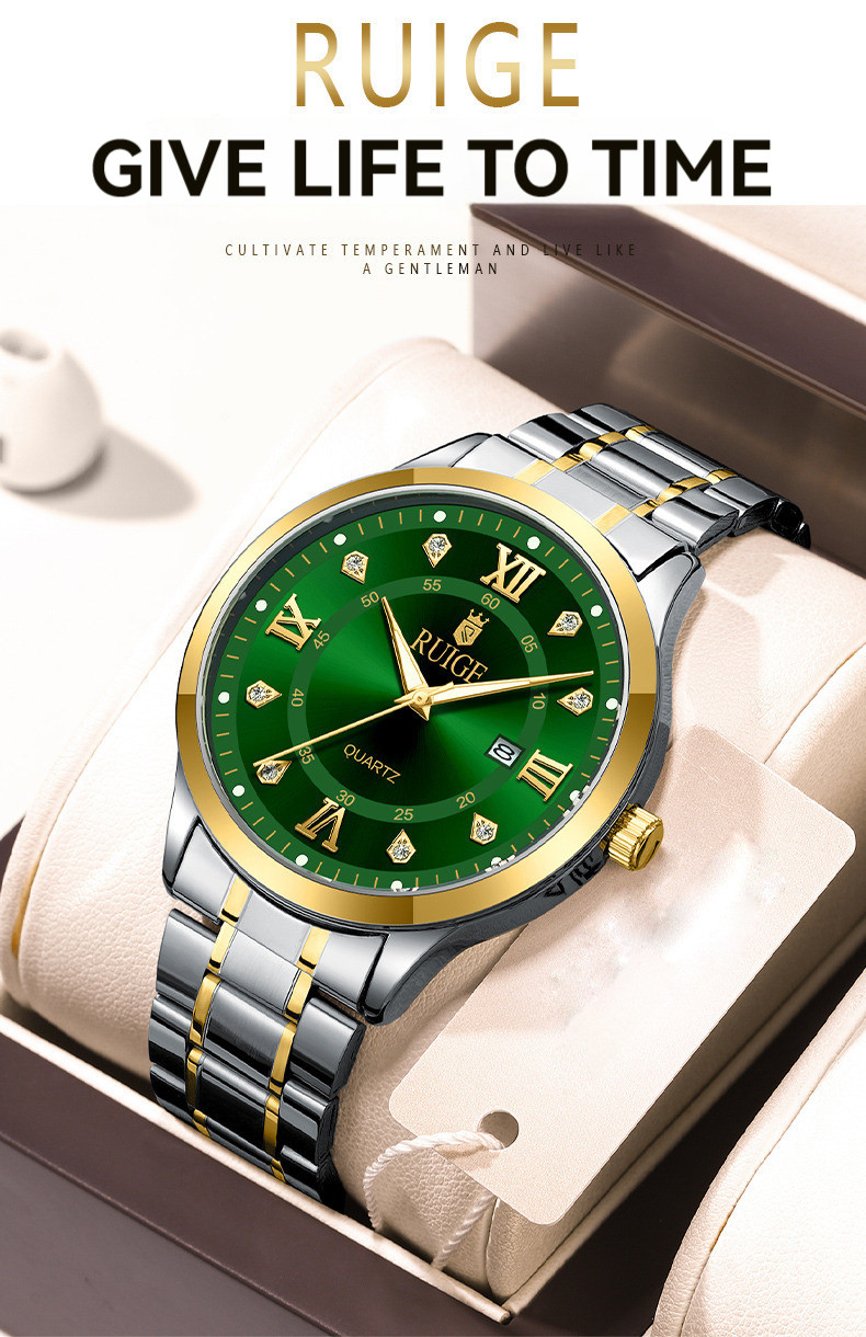 Ruige New Style Quartz Watch Calendário Luminoso 30 Metros à Prova d ...