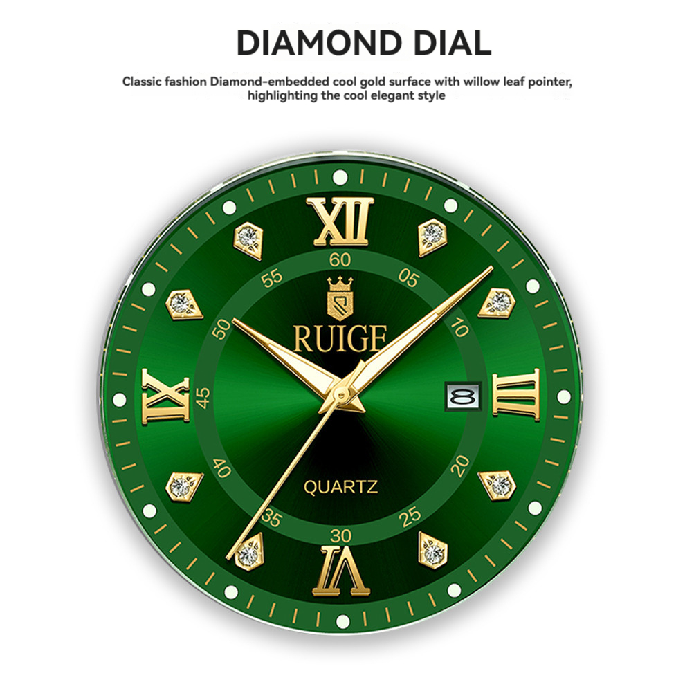 Ruige New Style Quartz Watch Calendário Luminoso 30 Metros à Prova d ...