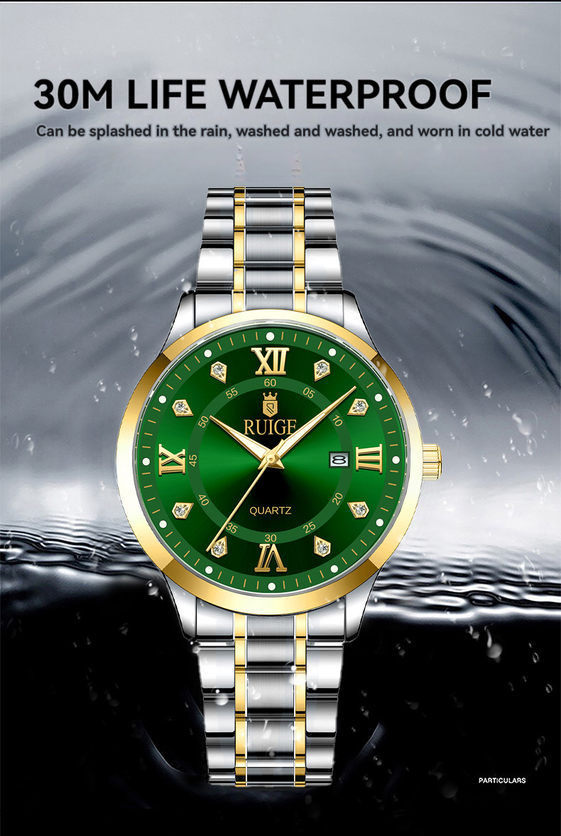 Ruige New Style Quartz Watch Calendário Luminoso 30 Metros à Prova d ...