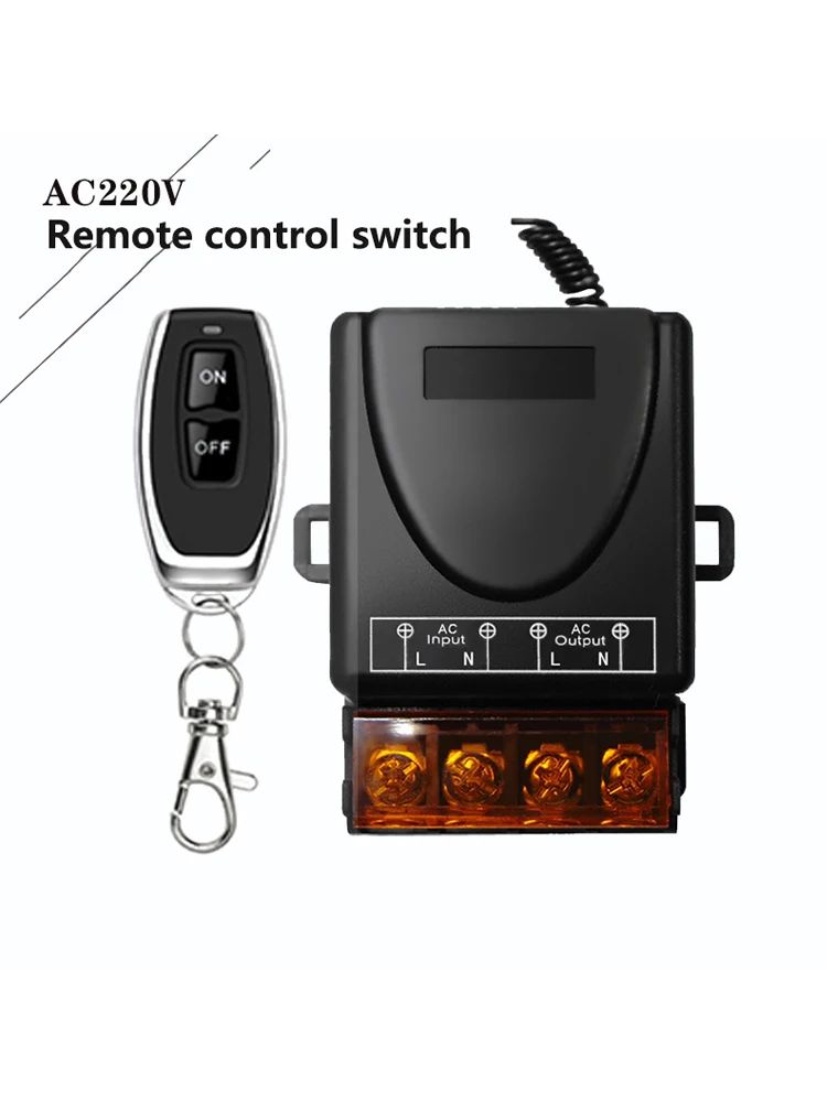 Interruptor De Controle Remoto Universal 433mhz , Sem Fio AC 220V 30A , Relé E Transmissor Liga ...