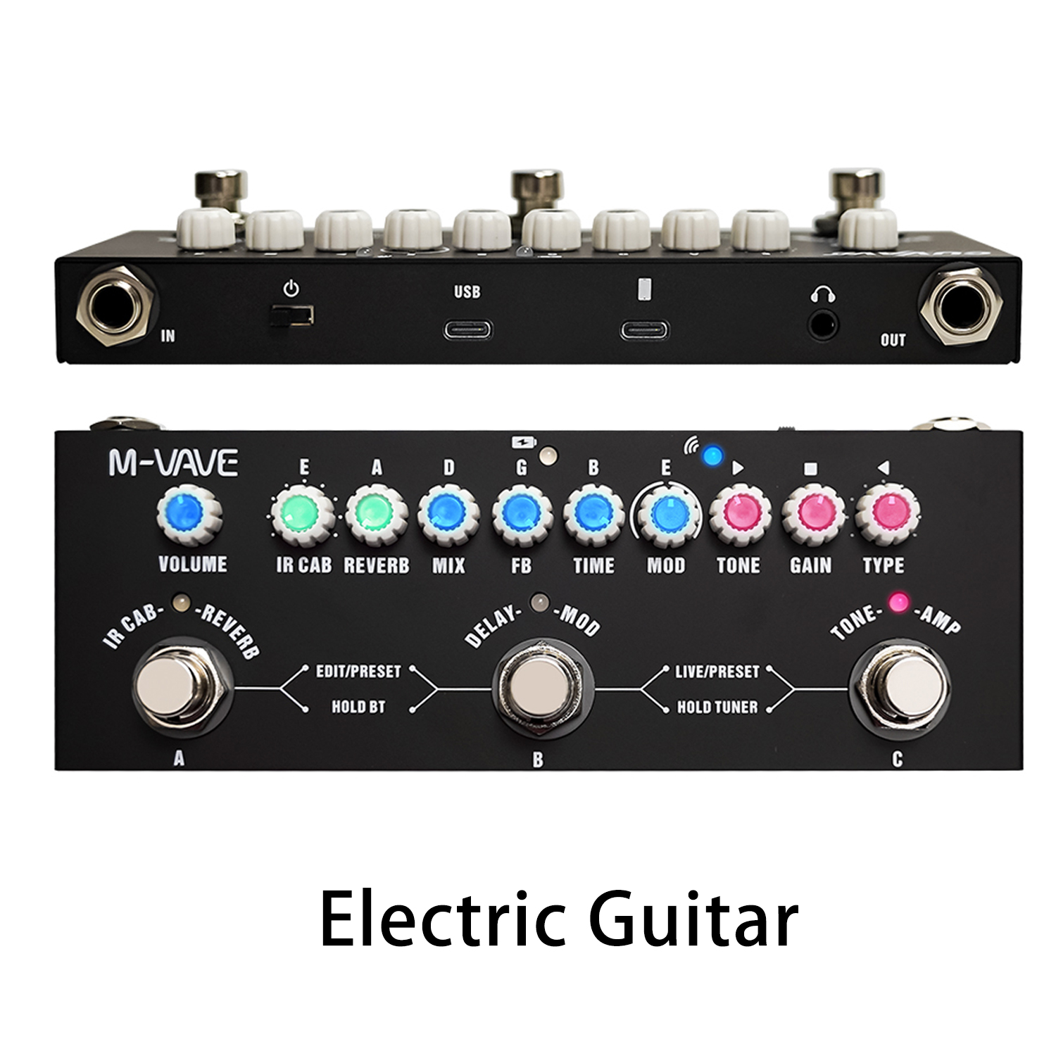 Cuvave Cube BABY Pedal Multi Efeitos Para Guitarra Elétrica/Bass ...