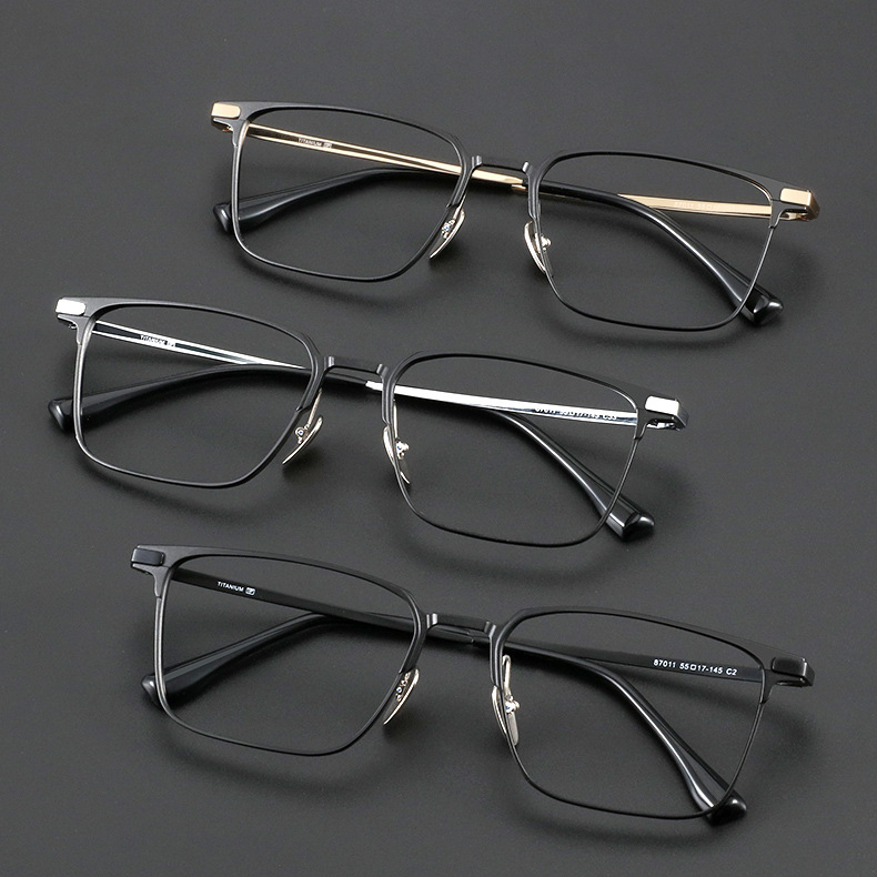 Ultra Light Titanium Optical Glasses Frame Business Square Óculos ...