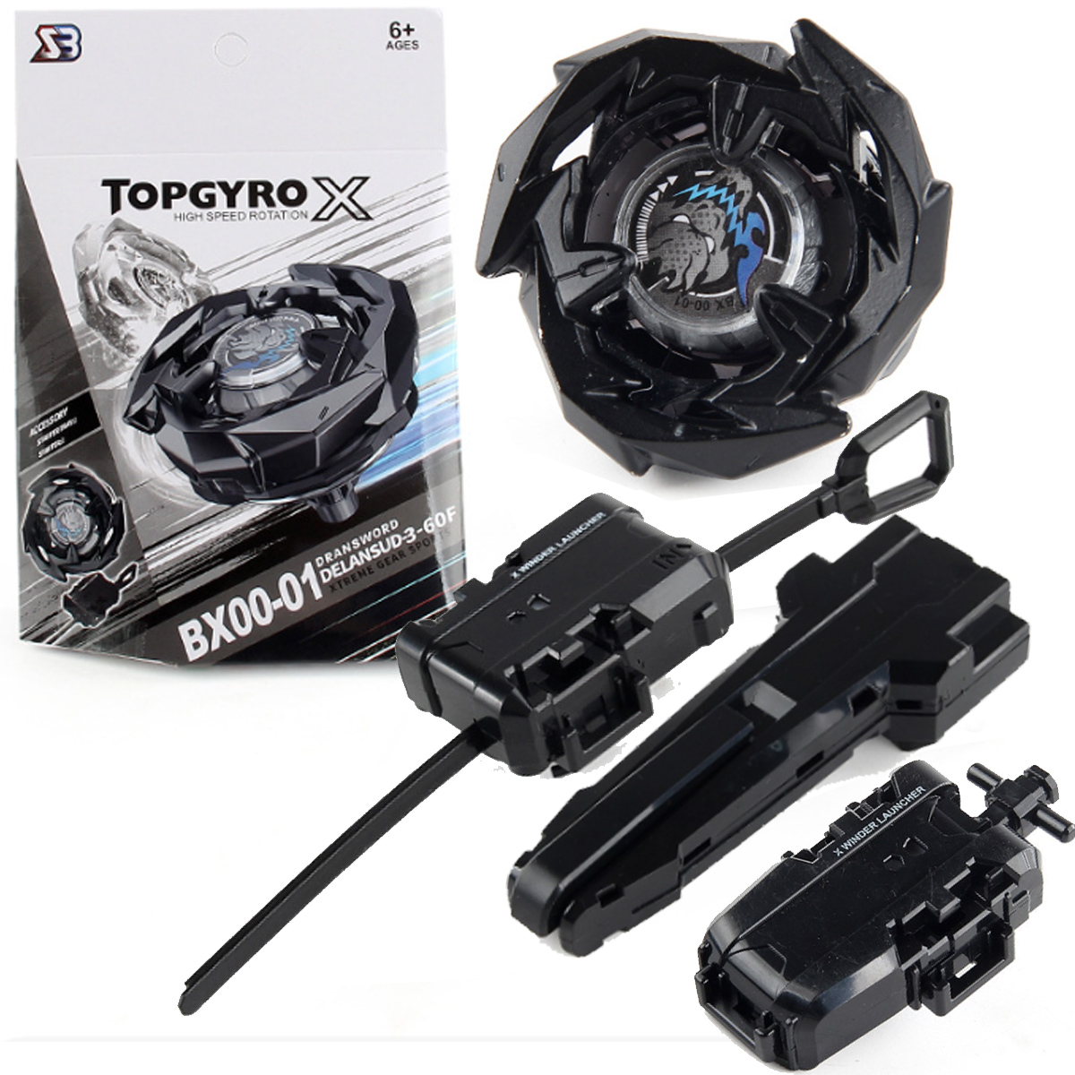 Edição Limitada Beyblade X BX-01 Dran Espada Preto Xtreme Com Conjunto ...