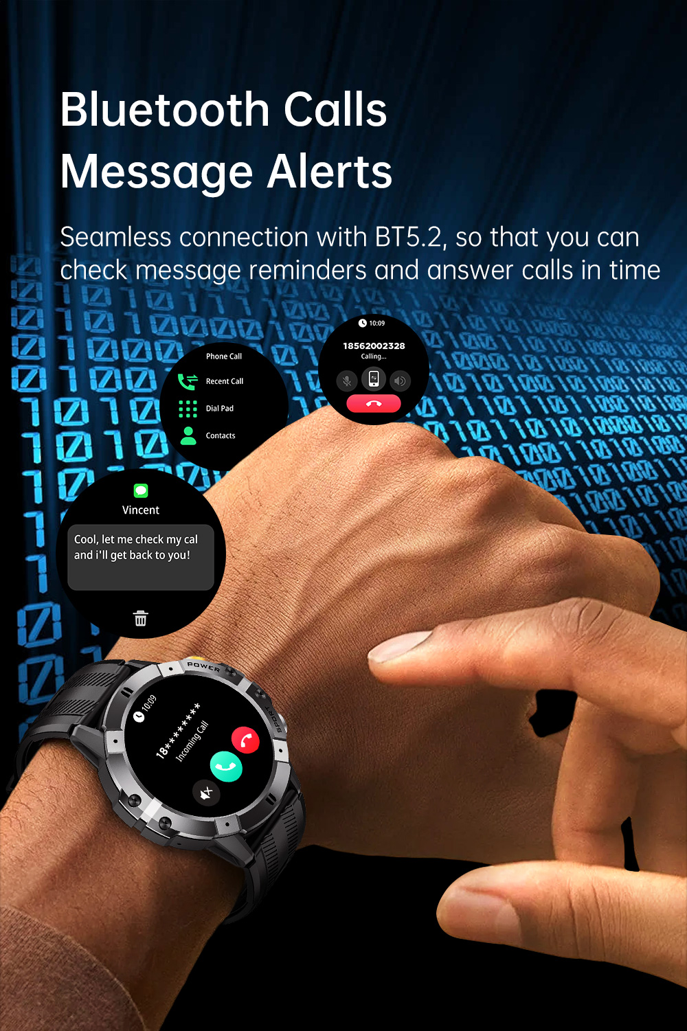 Novo Relógio Smart Watch C29 Robustos Para O Exterior Bluetooth Call ...