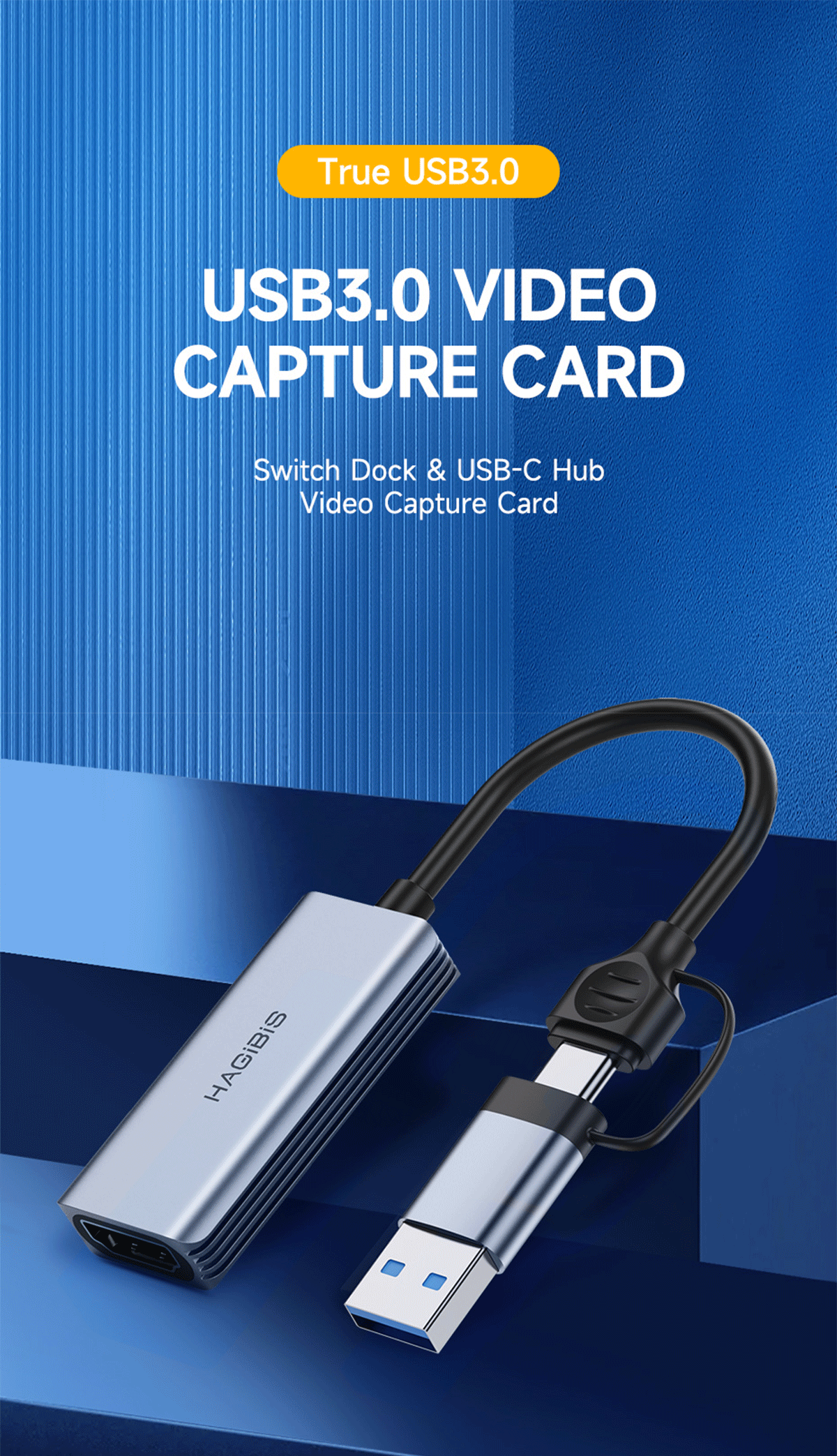 Placa De Captura De Vídeo Hagibis USB 3.0 Compatível Com HDMI Para/Tipo ...
