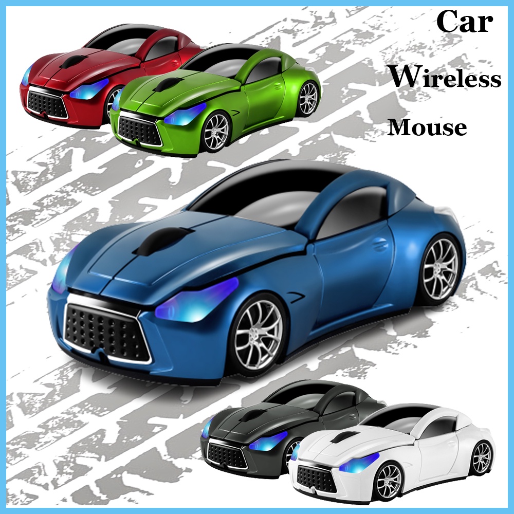 Bonito Ergonômico Sem Fio Mouse Carro 3D 1600DPI Mini Gamer Ratos USB ...