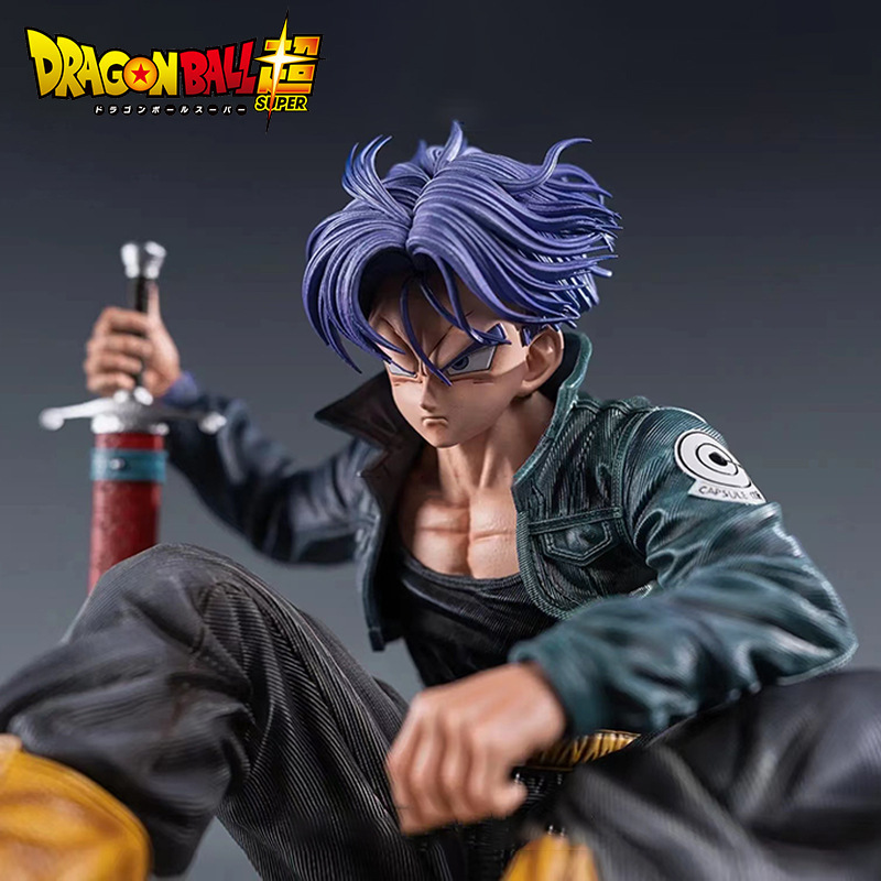 10cm Anime Dragpn Ball Z Trunks Figura Posição Sentada Torankusu GK ...