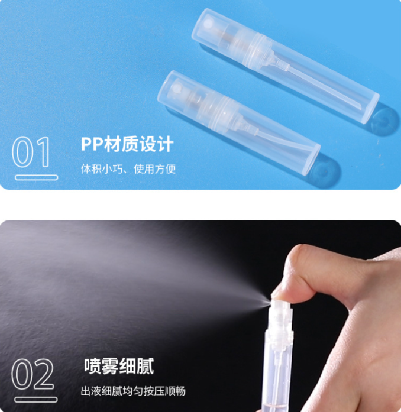 Nova caneta de perfume snap-on ML3ML5ML, frasco de perfume de plástico ...