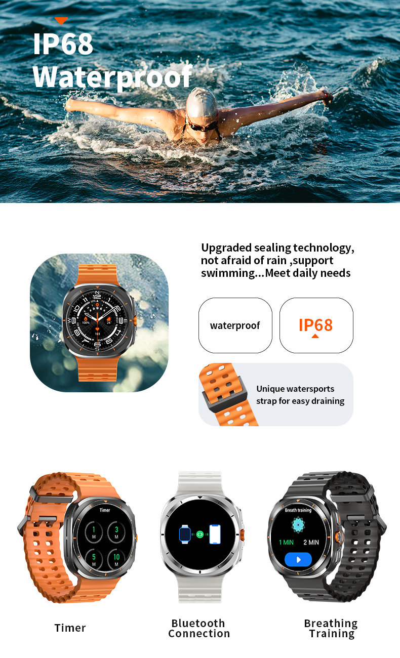 2024 Smartwatch Relógio Inteligente Para Galaxy Watch 7 Ultra Men GPS Track Movido Sempre ...