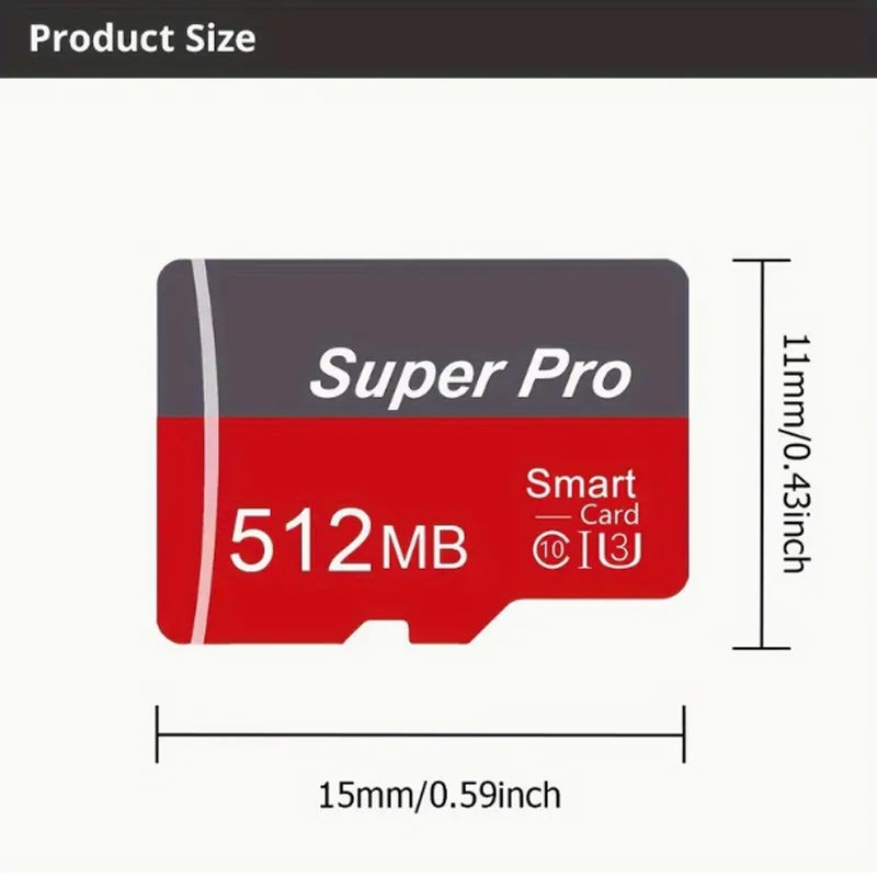 2PCS Micro SD Card 64MB-512MB Classe 10 U3 A1 TF Armazenamento 1GB-8GB ...