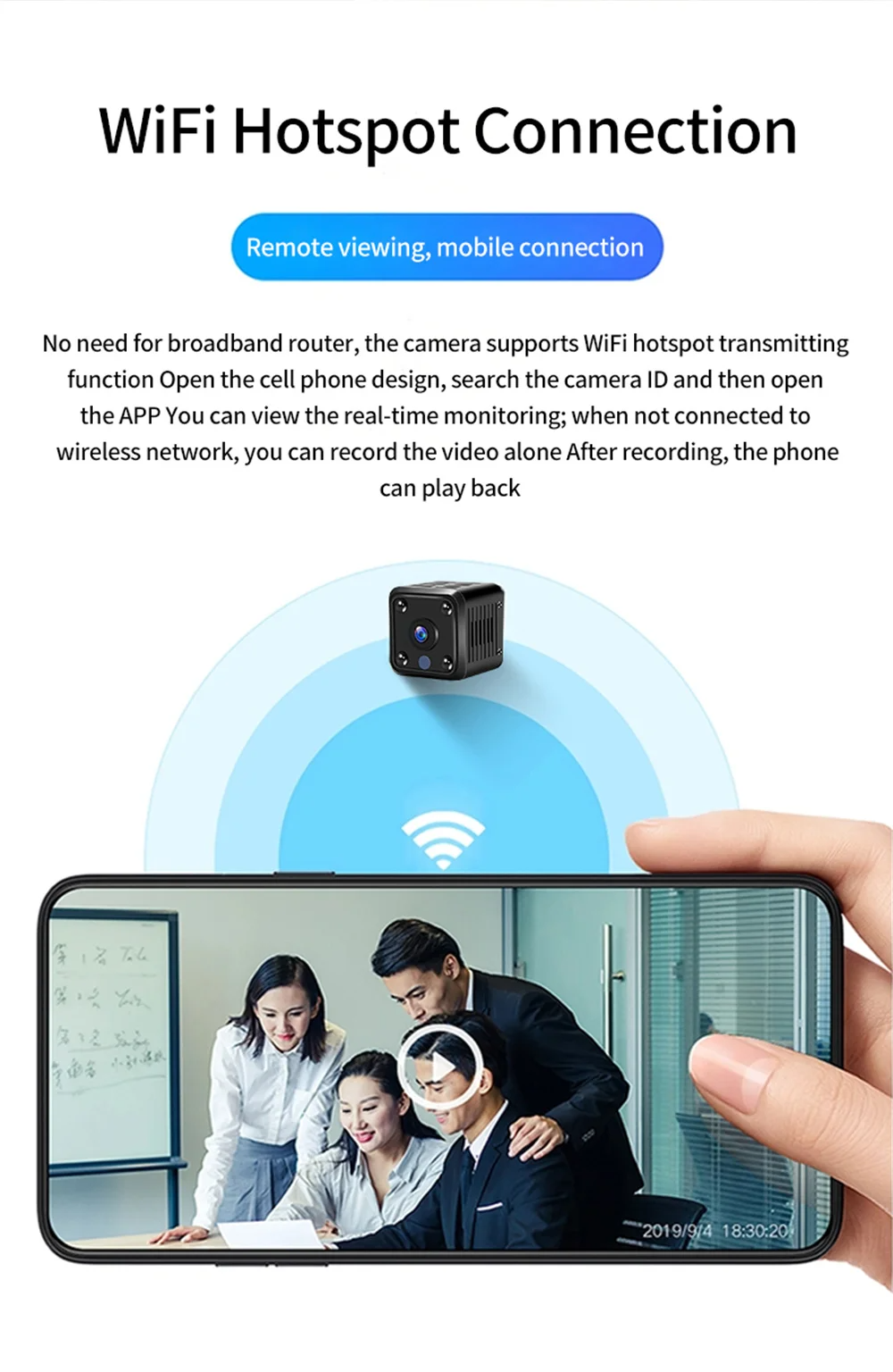 X6 Mini Câmeras IP HD 1080P Wifi Vigilância Sem Fio com Visão Noturna e ...