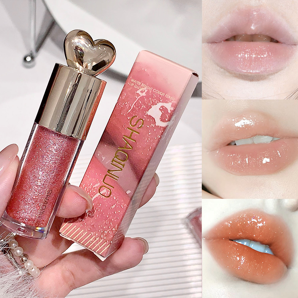 Brilho Labial Brilhante À Prova d'Água Hidratante para Maquiagem de ...