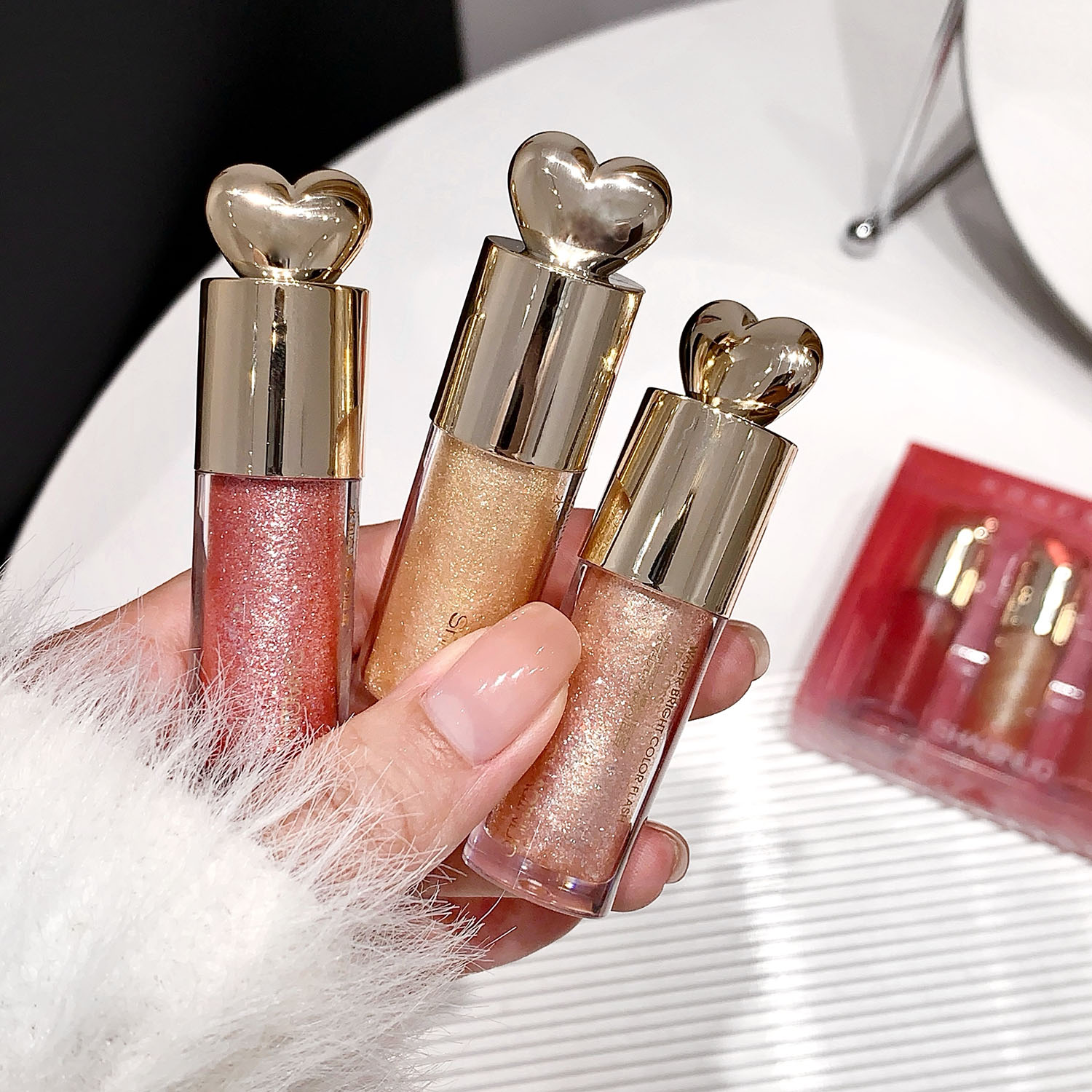 Brilho Labial Brilhante À Prova d'Água Hidratante para Maquiagem de ...