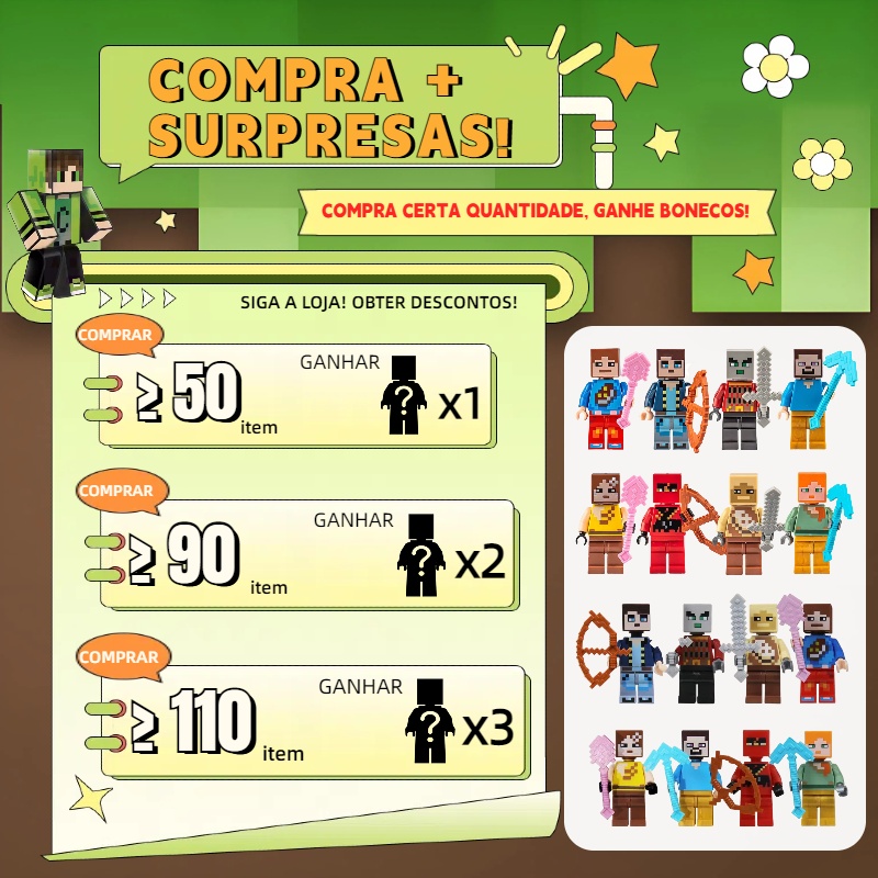 Minecraft Magnetic Cube Merchandise Ore Magnet Montagem de ímãs de ...