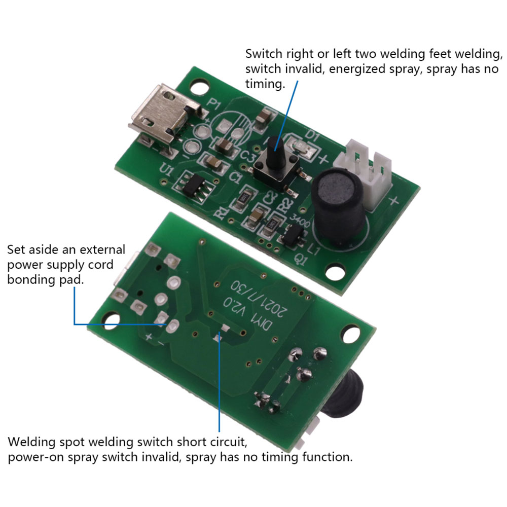 TYPE-C USB Mini Umidificador Kits DIY DC 5V Névoa Maker E Driver Placa ...