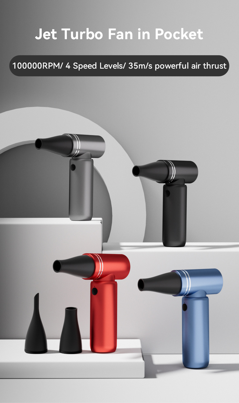 Booster Jet Fan W03 Portátil 4 Velocidades Ajustável MINI Turbo ...