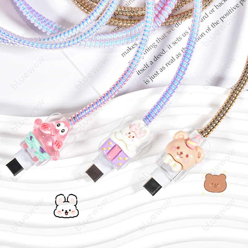 BlueWow À Prova Deandroid Estojo De Carregador Fofo De Desenho Animado Protetor De Cabo Capa De ...