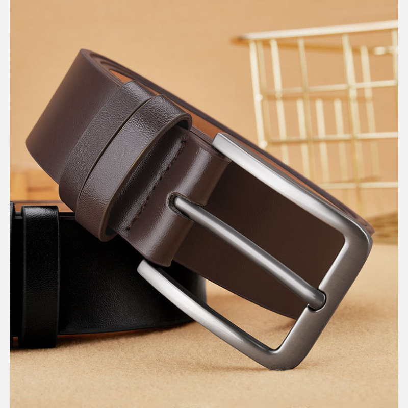 Cinto De Couro Genuíno Masculino Feito À Mão E Elegante Com Fivela De ...